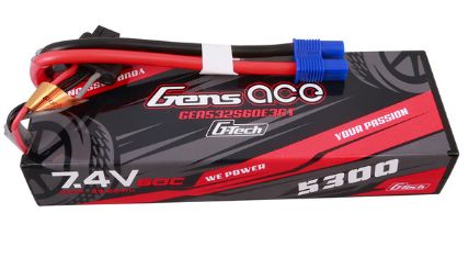 G-Tech 5300mAh 2S 7.4V 60C LiPo EC3 Plug – Rc-Volt