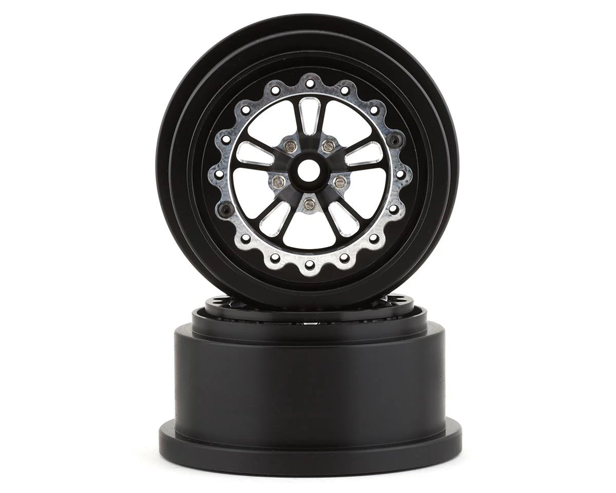 SSD RC V Spoke Lightweight Aluminum Drag Racing Beadlock Wheels (Black ...